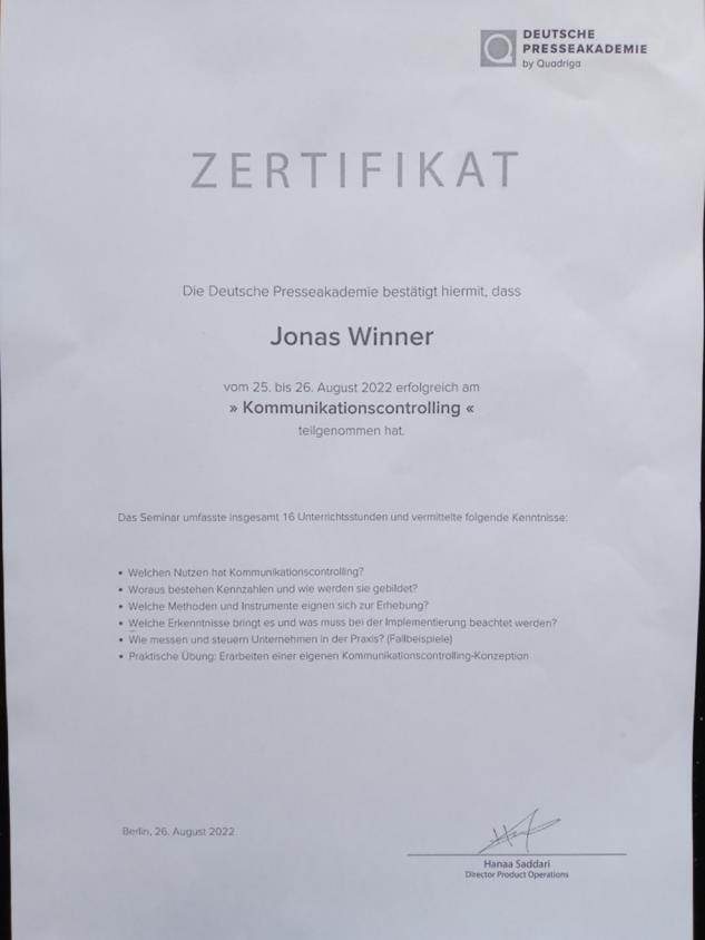 Dr. Jonas Winner – Autor, Redakteur, Dozent | LinkedIn